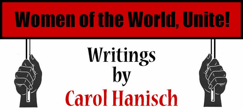 Carol Hanisch of the Women's Liberation Movement